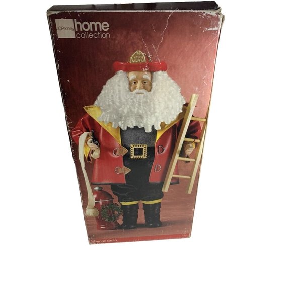 jcpenney | Holiday | Fireman Christmas Santa Figurine Ladder Fire ...